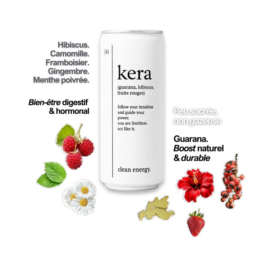Kera - Boisson énergisante - Guarana, Hibiscus, fruits rouges – Keradrinks